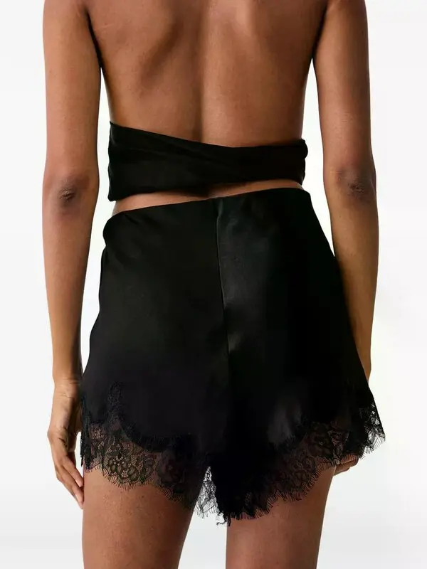 Bardot Silvio Lace-trim Satin Shorts