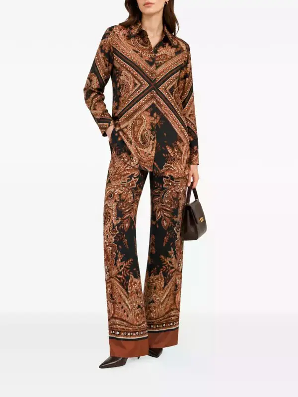CLIPS Paisley-print Trousers