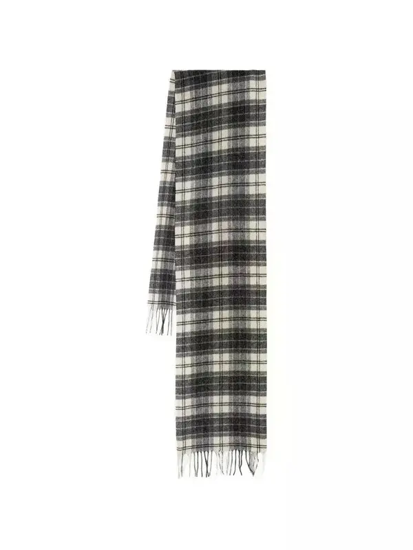 Barbour Tartan-check Fringed Scarf