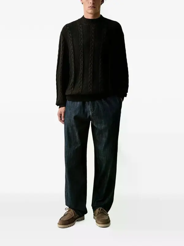 Armani Exchange Drawstring-waist Logo-embroidered Jeans