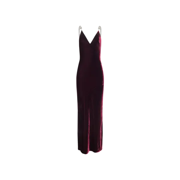 L'AGENCE Saint Velvet Gown - Deep Port