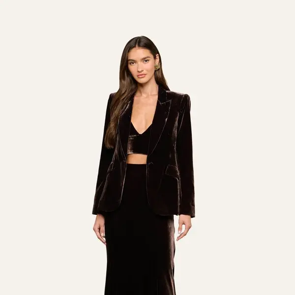 L'Agence Chamberlain Velvet Blazer