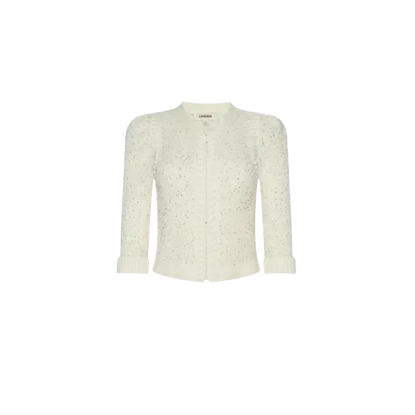 L'Agence Thistle Sequined Cardigan - Ivory/ecru/sequins