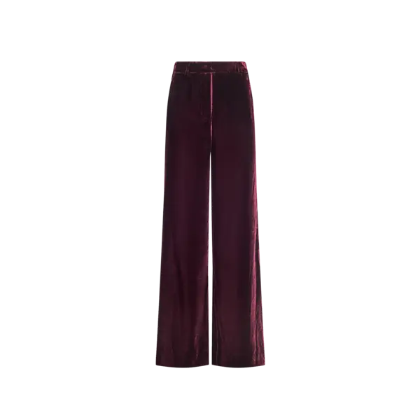 L'Agence Pilar Velvet Wide-leg Pants