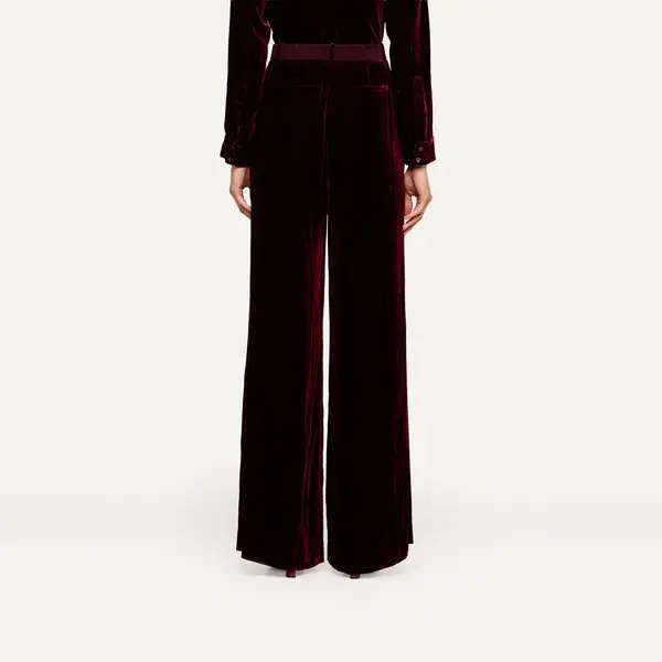 L'AGENCE Pilar Velvet Wide-leg Pants