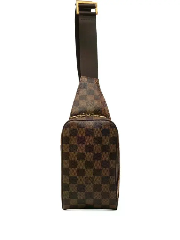 LOUIS VUITTON 2004 Damier Ebene Geronimos Crossbody Bag - Brown