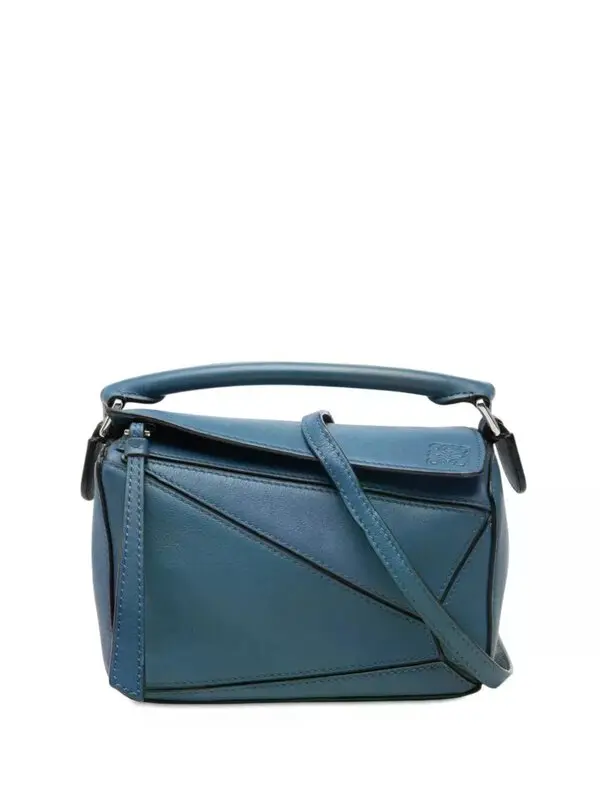 Loewe 2018 Mini Calfskin Puzzle Satchel - Blue