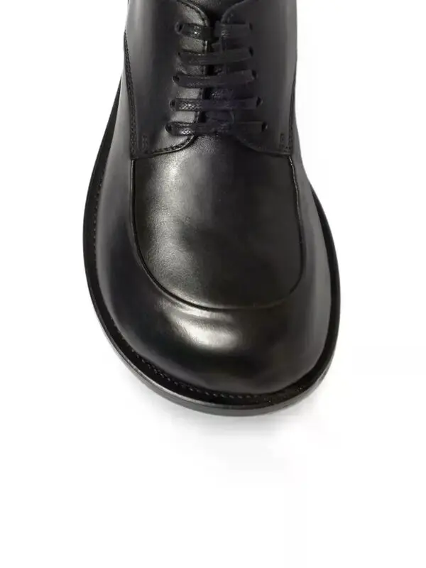 Moschino Round-toe Leather Derby Shoes