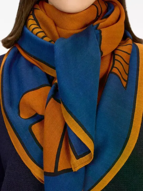 INOUI EDITIONS Cavale Equestrian-print Scarf
