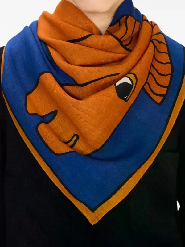 INOUI EDITIONS Cavale Equestrian-print Scarf