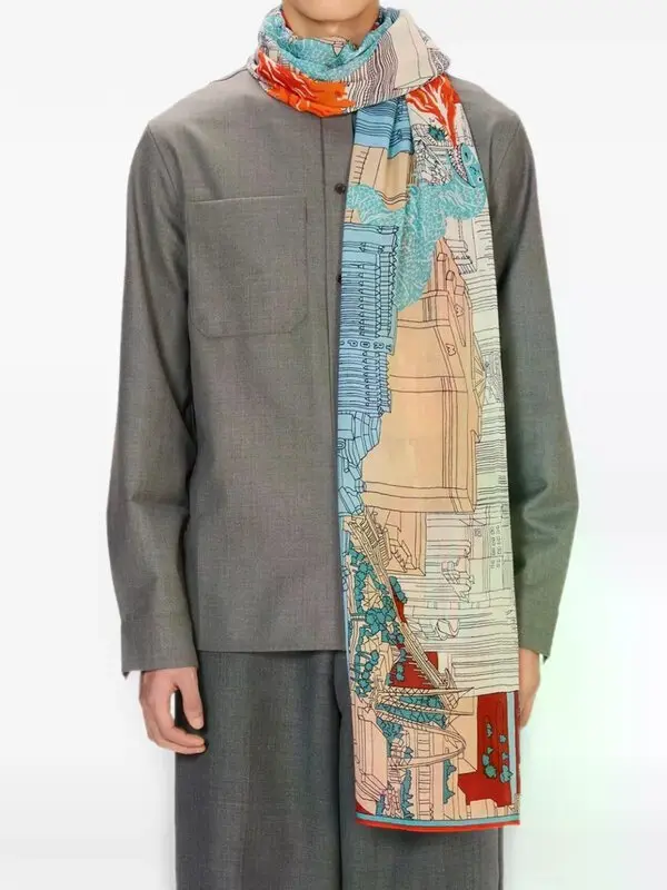 INOUI EDITIONS Vegas Dinosaur-print Scarf