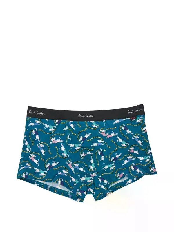 Paul Smith Sausage Dog Print Boxers - Blue