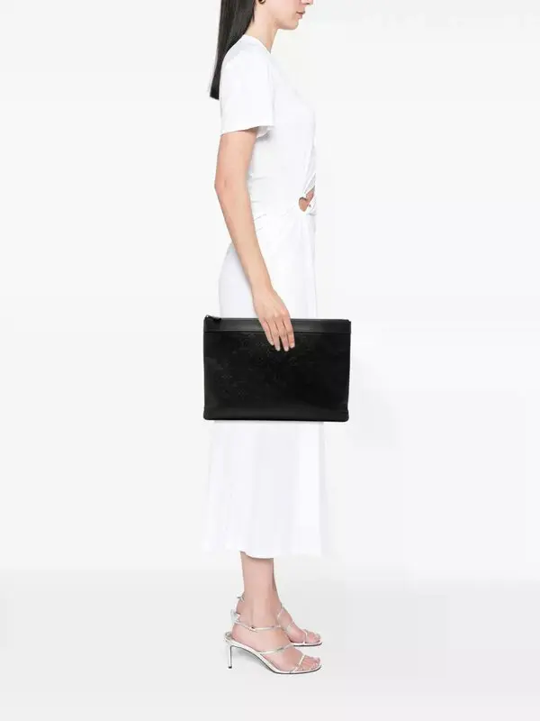 LOUIS VUITTON 2019 Monogram Shadow Discovery Pochette Clutch Bag - Black