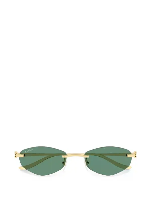 Cartier Panthère Geometric-frame Sunglasses - Gold