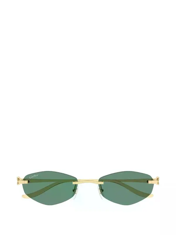 Cartier Panthère Geometric-frame Sunglasses - Gold