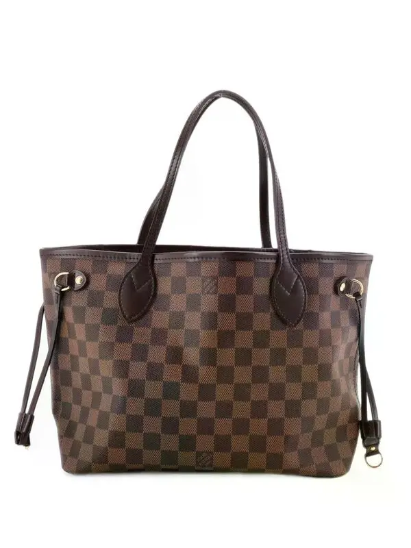 LOUIS VUITTON Neverfull Damier Pm Tote Bag - Brown