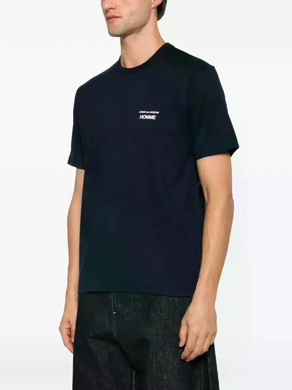 Comme Des Garçons Logo-print T-shirt - Blue