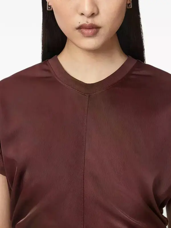 ALLSAINTS Mira Cropped Satin Drawcord T-shirt