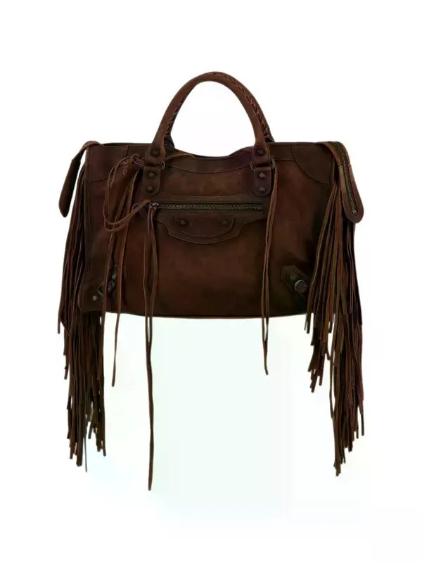 Balenciaga Medium Le City Fringe-detail Tote Bag