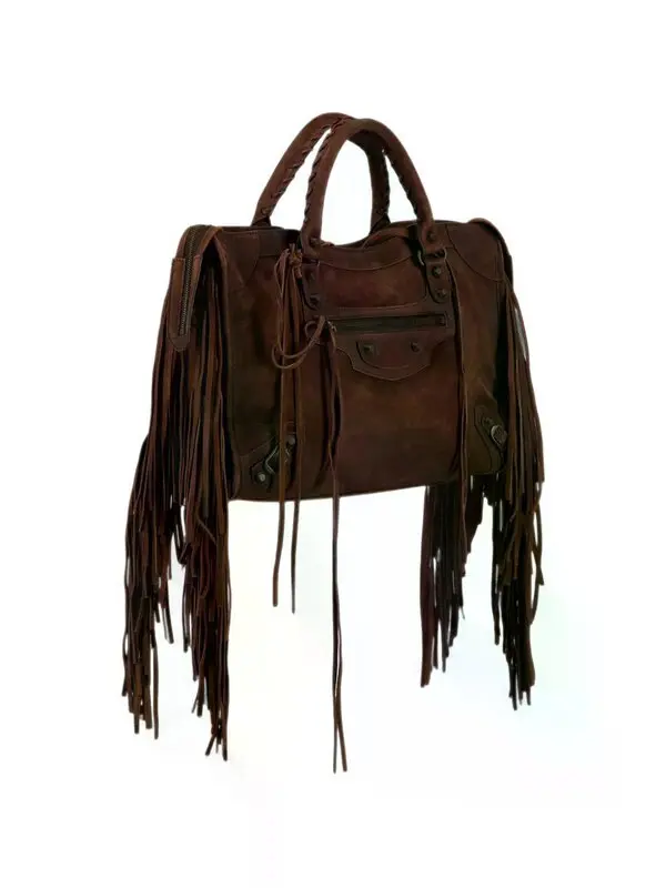 Balenciaga Medium Le City Fringe-detail Tote Bag