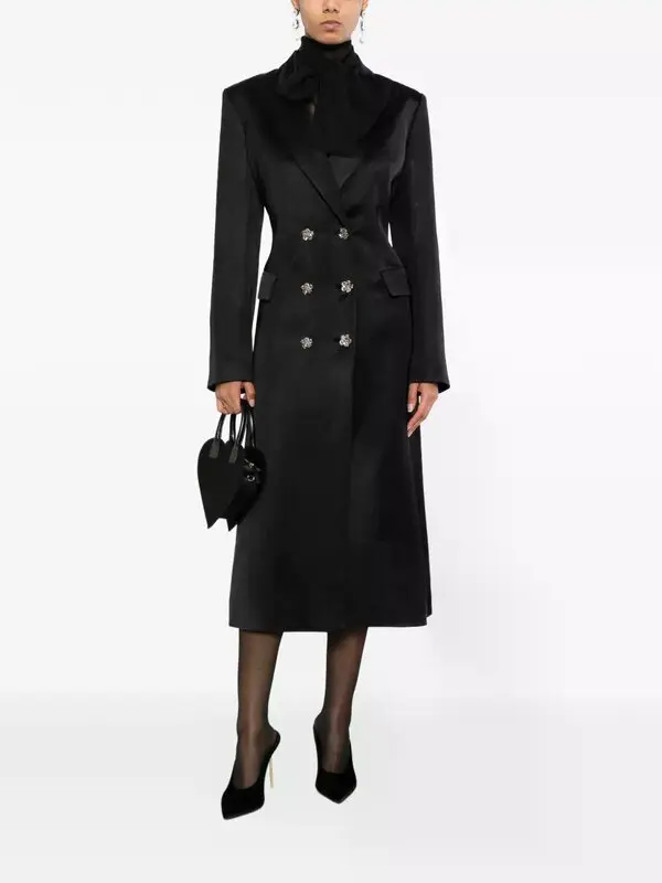 PATRICK MCDOWELL Double-breasted Crystal-embellished Coat