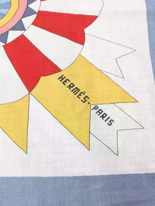 Hermès 2010s Cheval De Fête Scarf - White