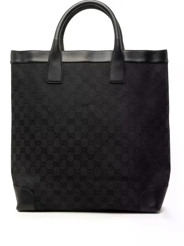 Gucci 2000-2015 Gg Canvas Tote Bag - Black