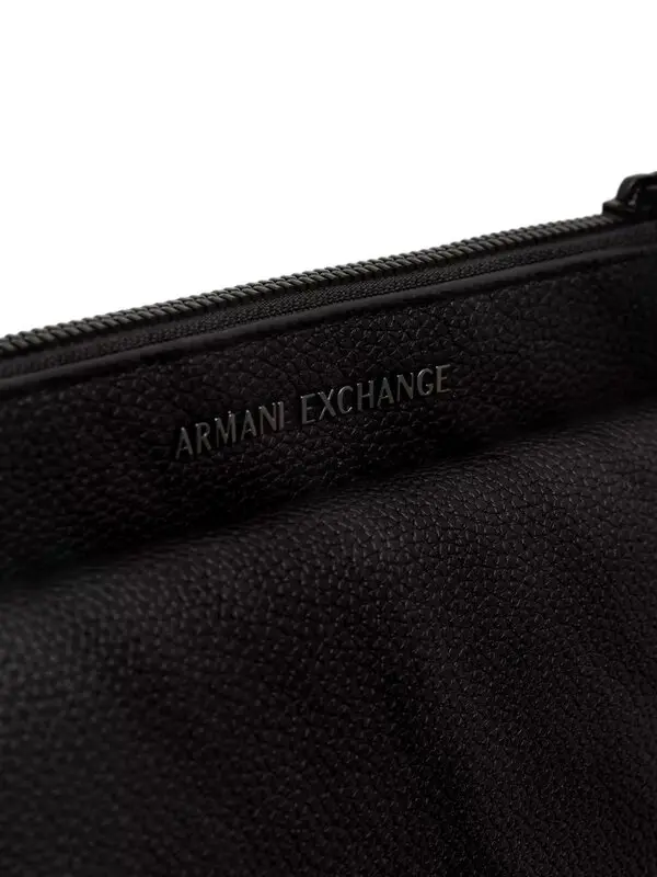 Armani Exchange Logo-plaque Pebbled-effect Messenger Bag