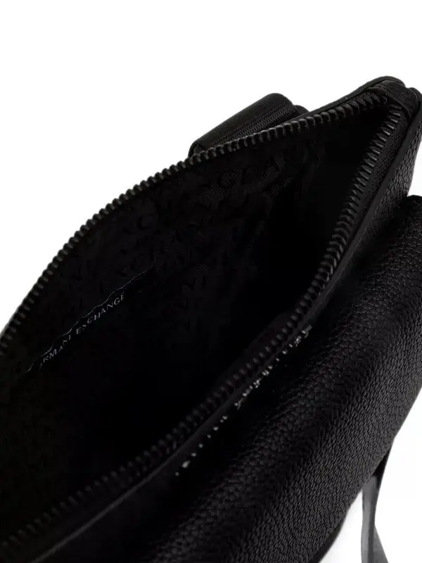 Armani Exchange Logo-plaque Pebbled-effect Messenger Bag