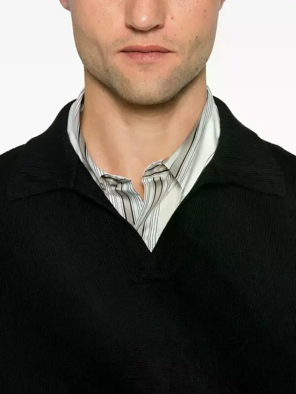 Tagliatore Zayn Virgin Wool Polo Sweater