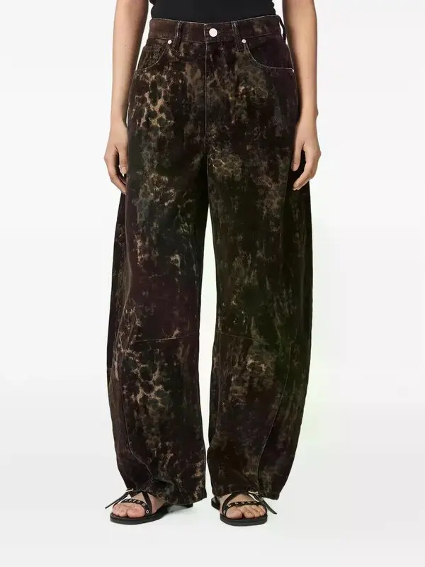 ALLSAINTS Leopard-print Wide-leg Jeans