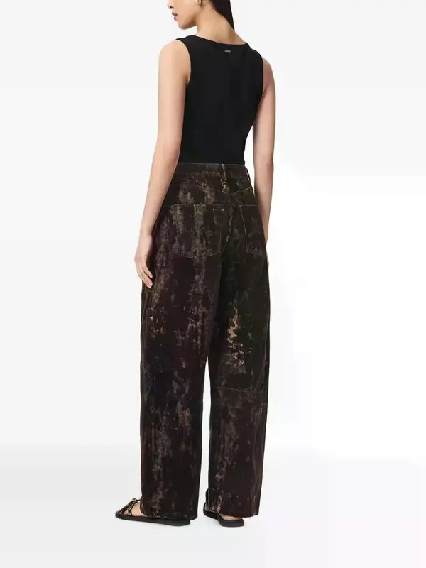 ALLSAINTS Leopard-print Wide-leg Jeans