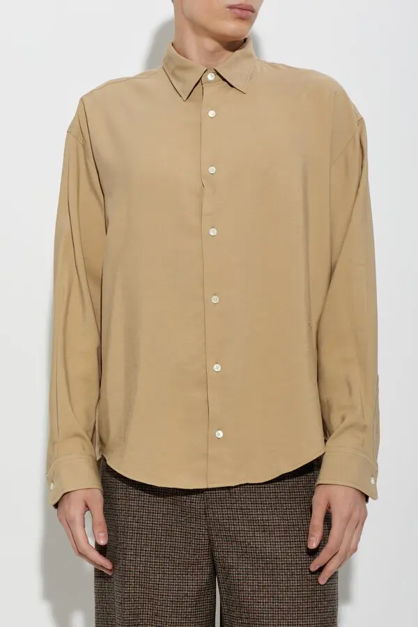 AMI Paris Oversized Shirt With Embroidered Logo