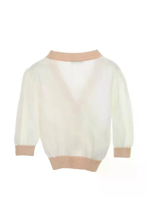 Prada 2010s Logo-embroidered Cropped Cardigan