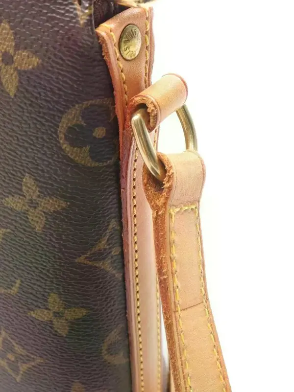 LOUIS VUITTON 2002 Druot Monogram Canvas Shoulder Bag - Brown