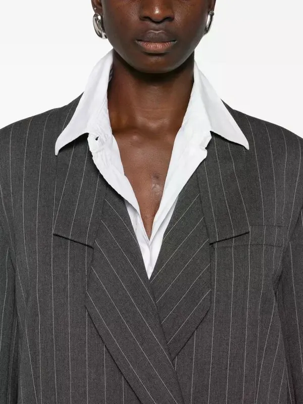 Sportmax Pinstripe-pattern Double-breasted Jacket
