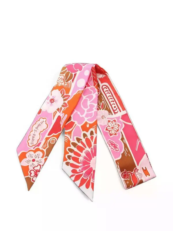 Hermès 2010s Bingata Twilly Scarf