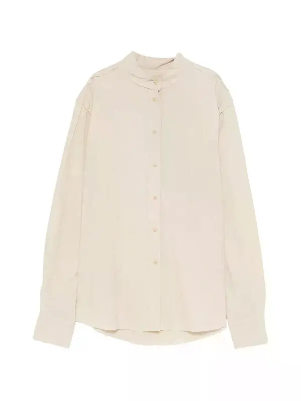 MARIA TURRI Frayed-edge Button-up Shirt