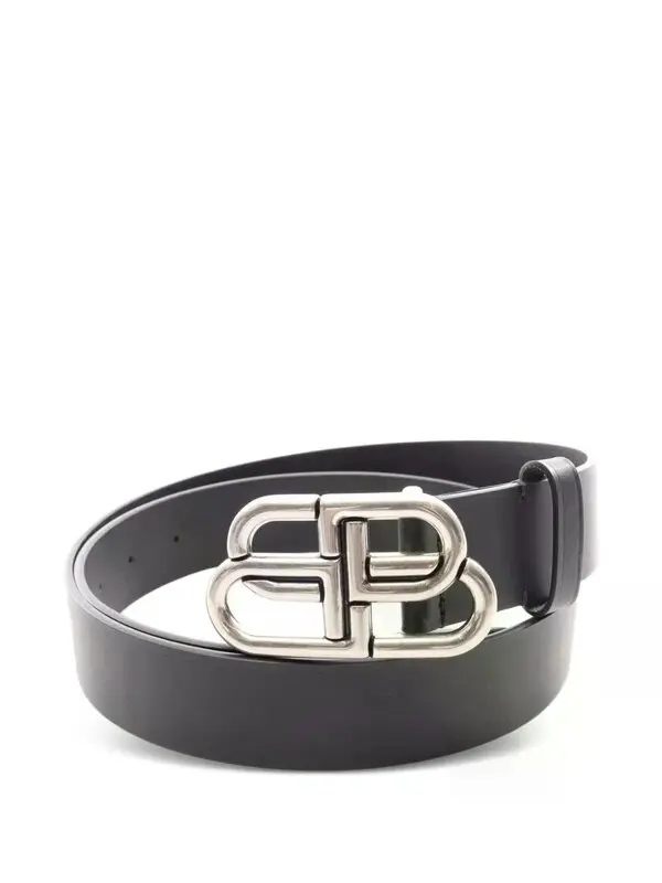 Balenciaga 2010s Bb Logo Buckle Belt