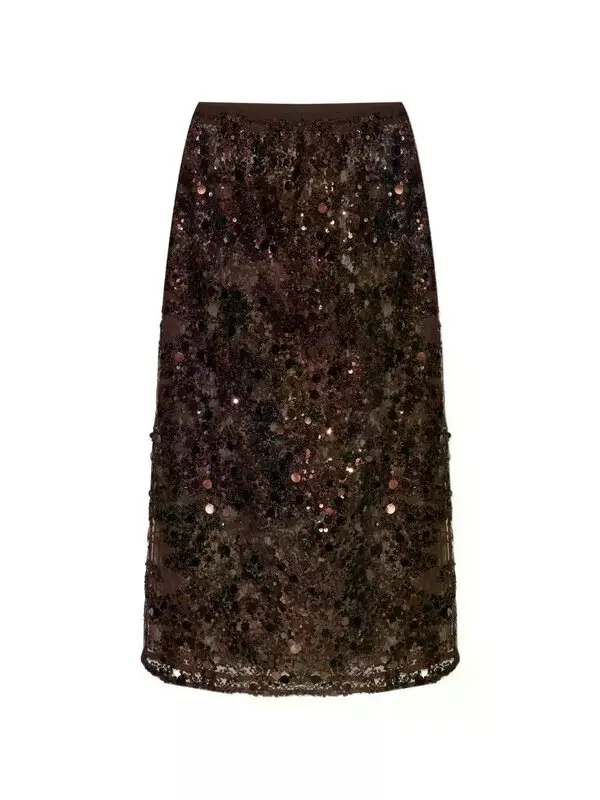 Baum Und Pferdgarten Shania Sequin-embellished Midi Skirt - Brown