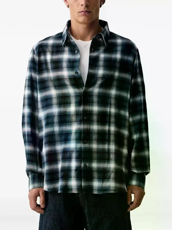 Armani Exchange Check-pattern Long-sleeve Shirt