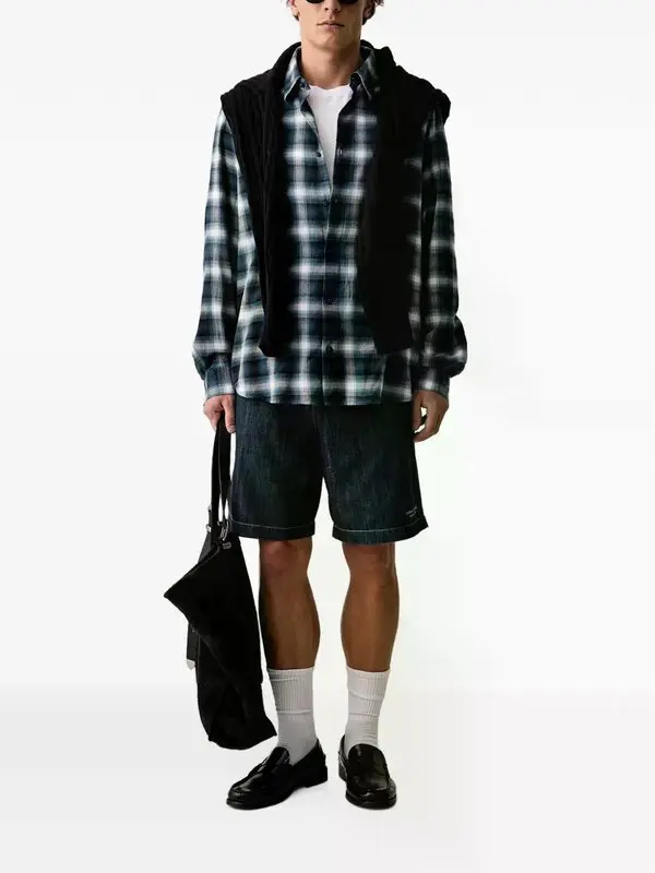 Armani Exchange Check-pattern Long-sleeve Shirt