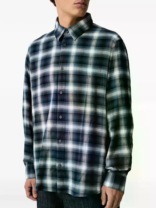 Armani Exchange Check-pattern Long-sleeve Shirt