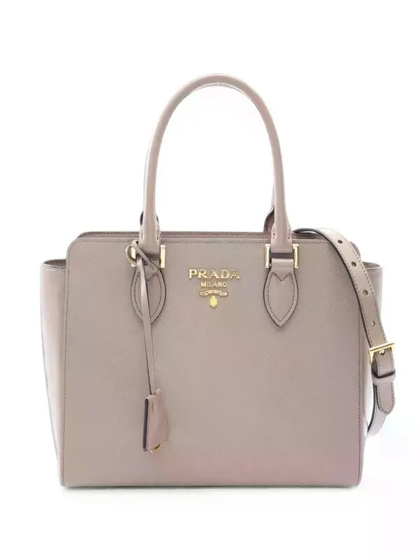 Prada 2010s Saffiano Leather Tote Bag - Neutrals