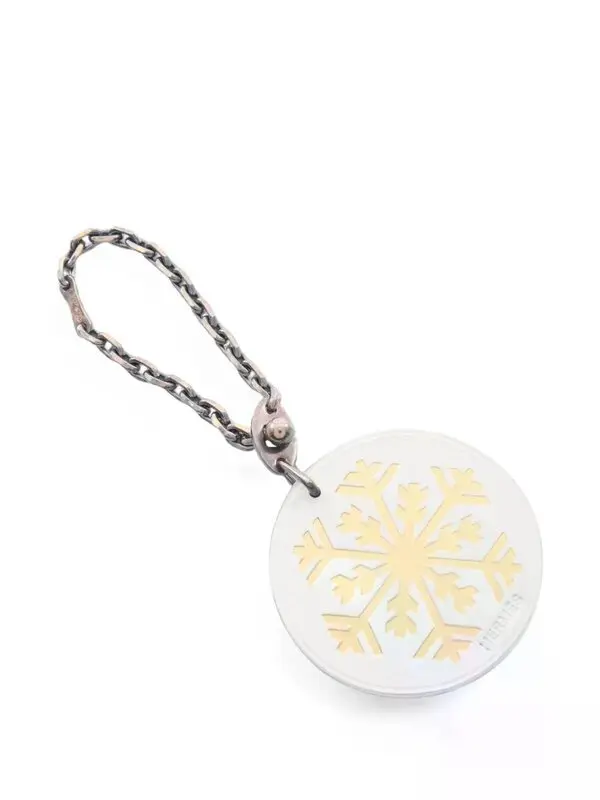 Hermès 2010s Snowflakes Veau Swift Bag Charm - Neutrals