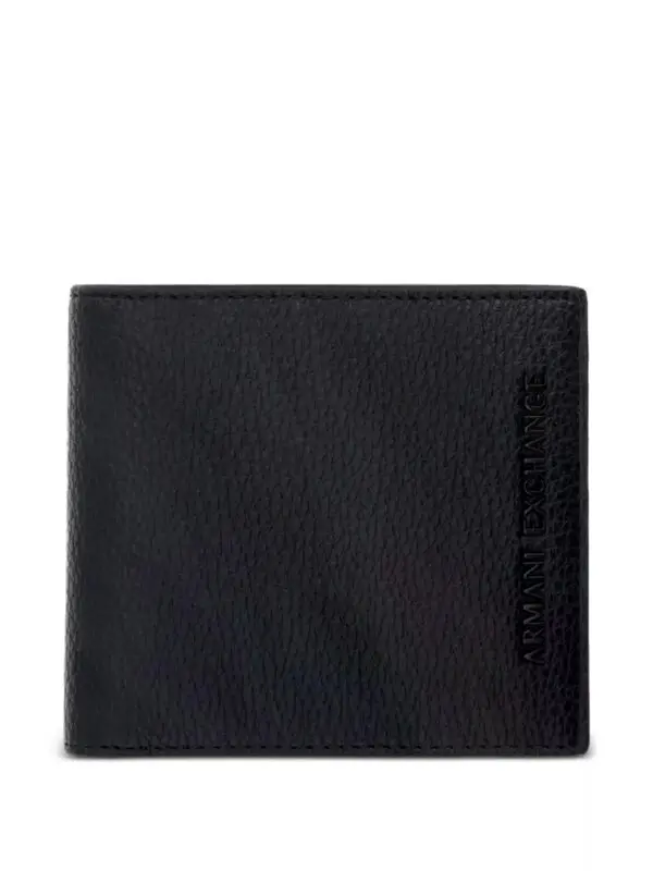 Armani Exchange Logo-embossed Bifold Wallet - Black