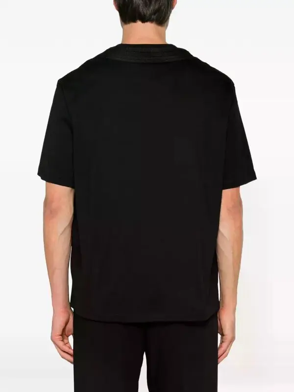 LOW BRAND Ribbed-trim T-shirt
