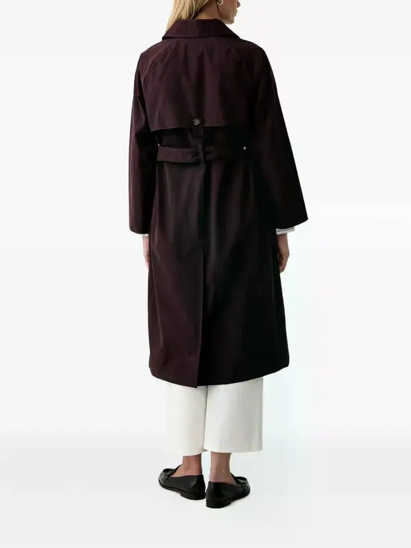 Barbour Antonella Belted Storm-flap Trenchcoat - Fig/shadow
