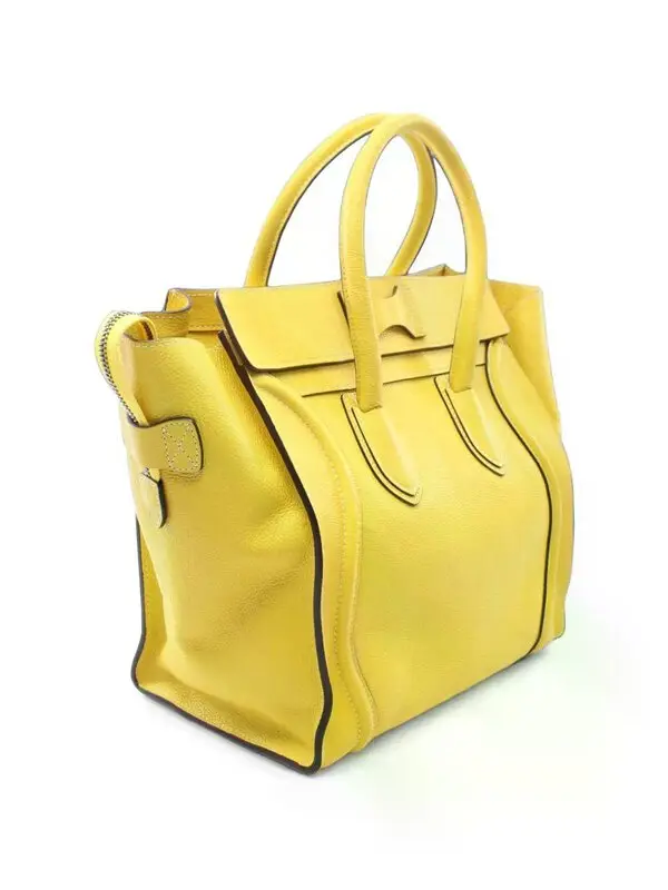 Celine 2010s Luggage Mini Shopper Tote Bag - Yellow