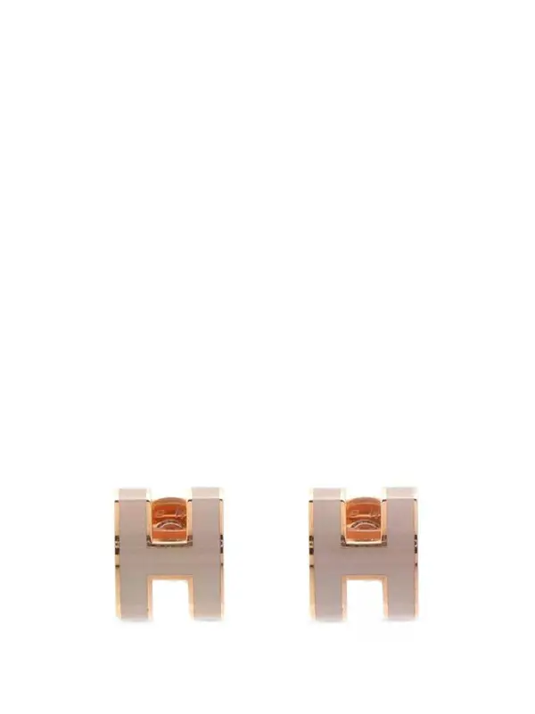 Hermès 2010s Mini Pop H Earrings - Pink